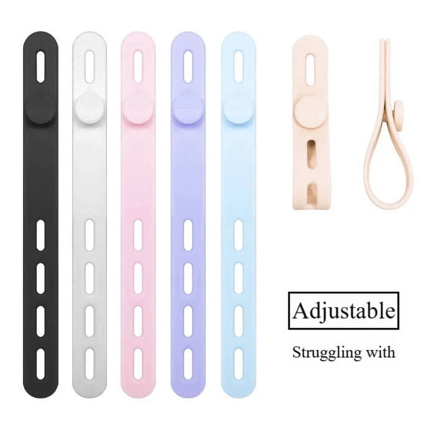 20Pack Silicone Cable Ties Cord Organizer Wrap - Lamicall Reusable ...