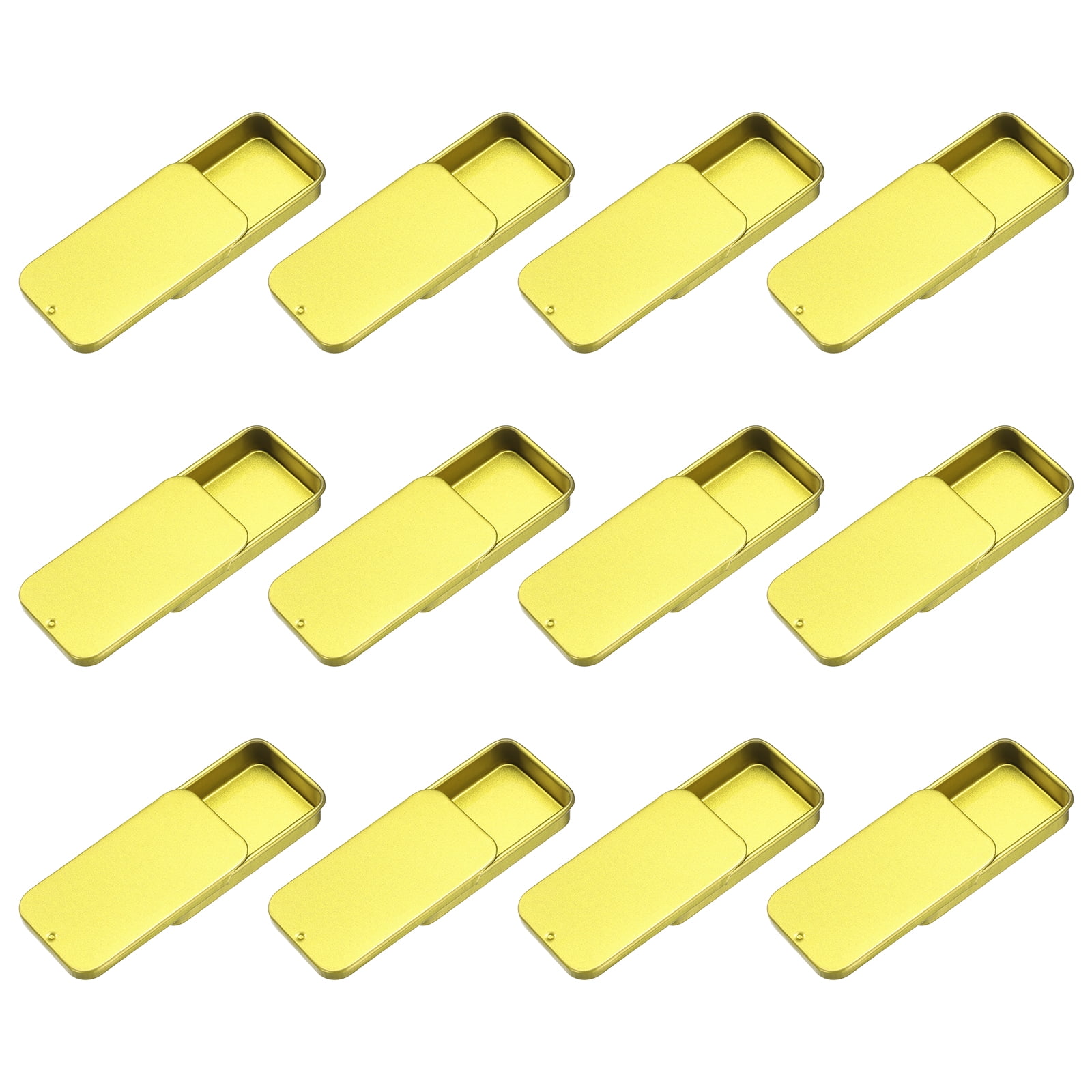 20Pack Slide Top Tin Containers, 2"x1"x0.4" Mini Metal Empty Tins Box ...