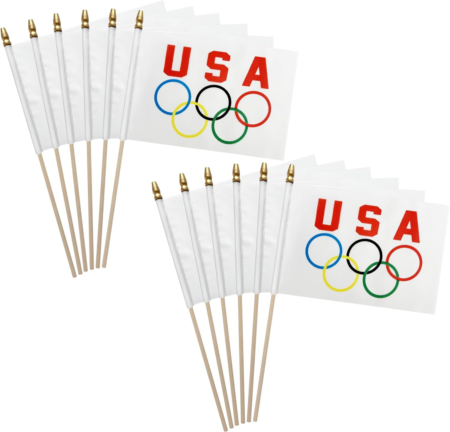 20Pack Small USA Olympic Games Flag Decorations Handheld Mini Olympic ...