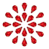 BEADSLAND Red Rhinestones, Flatback Crystal Rhinestones for Craft, Dark ...