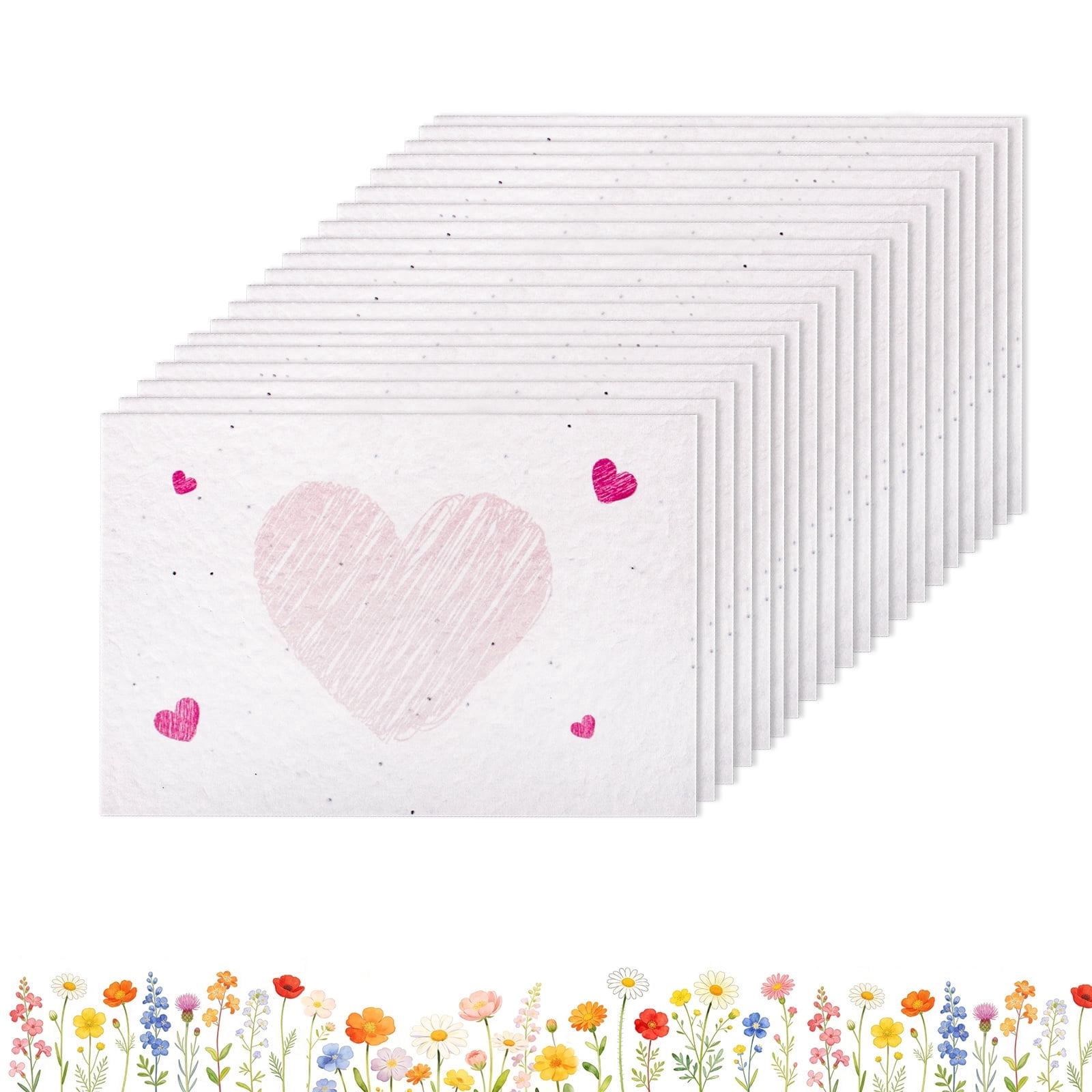 20Pack Wildflower Seed Paper Cards (10 * 15cm), DIY Handmade Paper ...