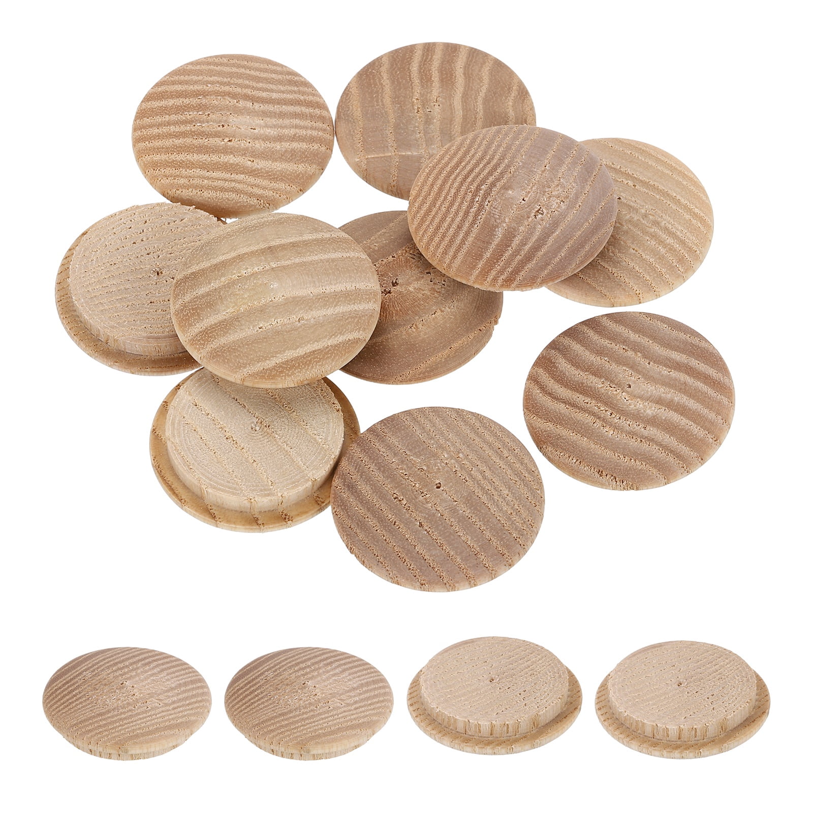 20Pack Wood Button Plugs, 25mm /0.98" Hardwood Screw Hole Plug Mushroom ...
