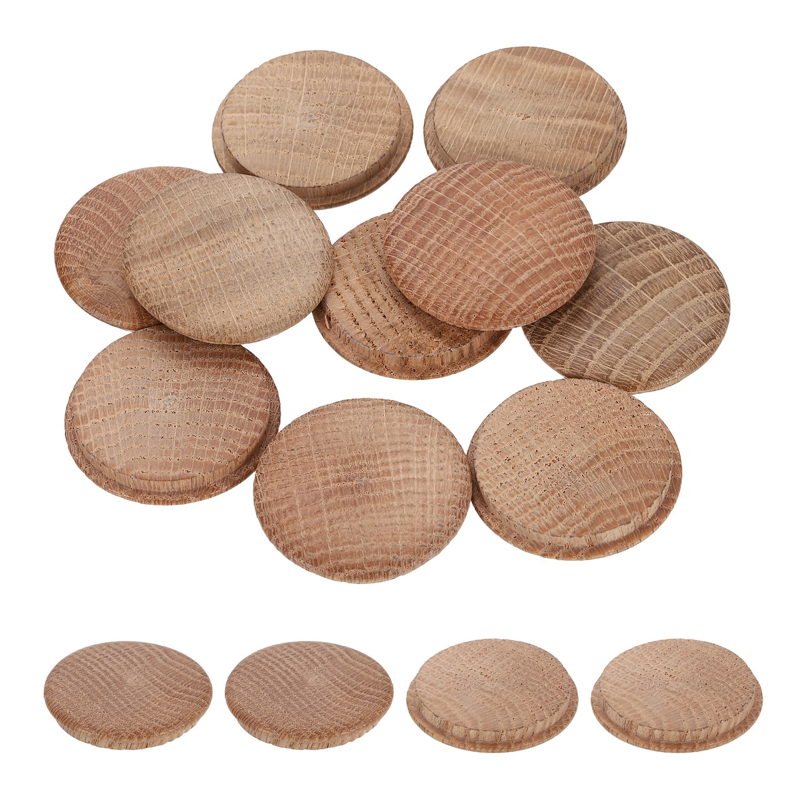 20Pack Wood Button Plugs, 38mm /1.5" Hardwood Screw Hole Plug Mushroom ...