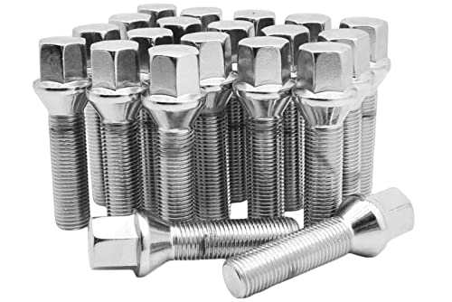 20Pc 14x1.5 Cone Seat Lug Bolts 50mm Extended Length 17mm Hex Conical ...