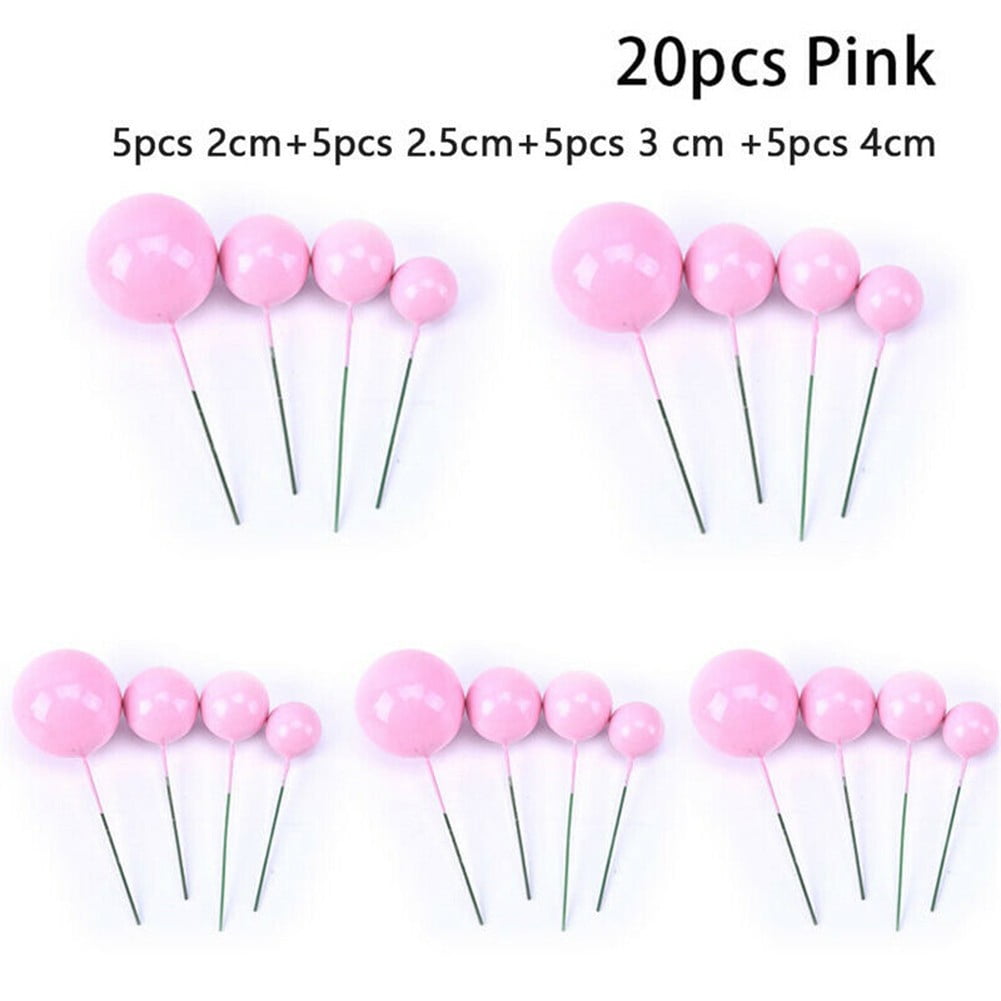 20pc Ball Cake Topper Birthday Party Baby Shower Wedding Christmas Ball ...