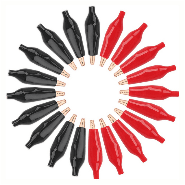 20Pc Copper Alligator Electric Clip Soft Insulated Cover Electrical ...