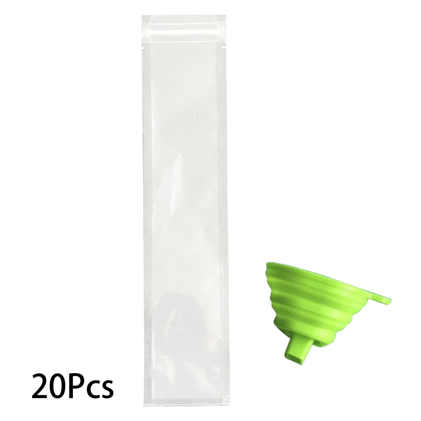 20Pc Disposable Ice Mold Bags (8x2"), Food-Grade , Freezer Pop Bags for ...