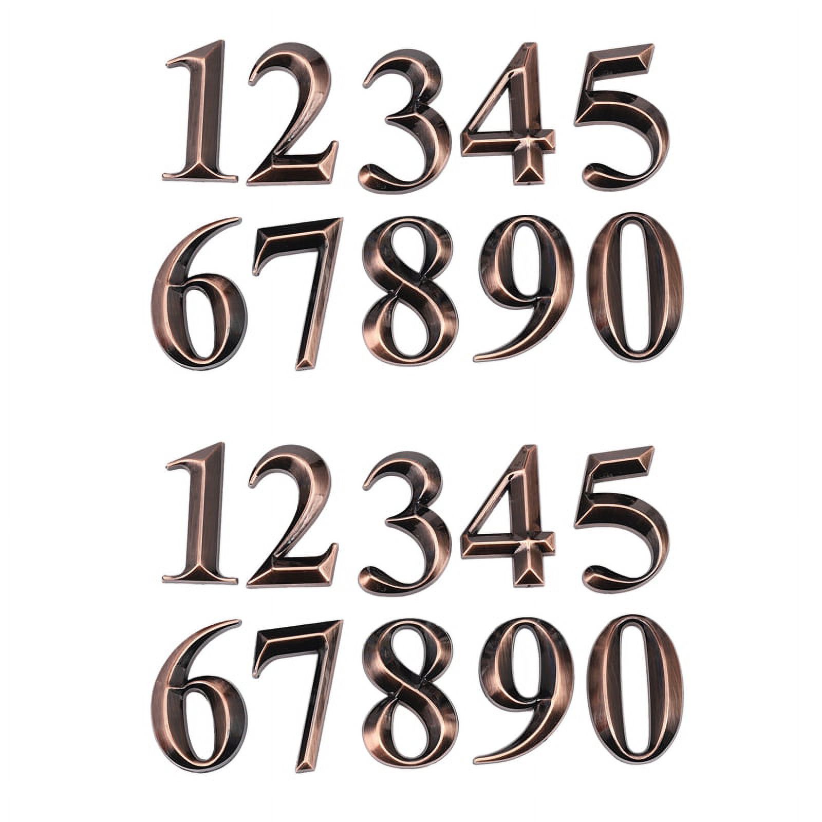 20Pc Gate Digits 0 to 9 Number Tag Numeral Door Plaque House Drawer ...