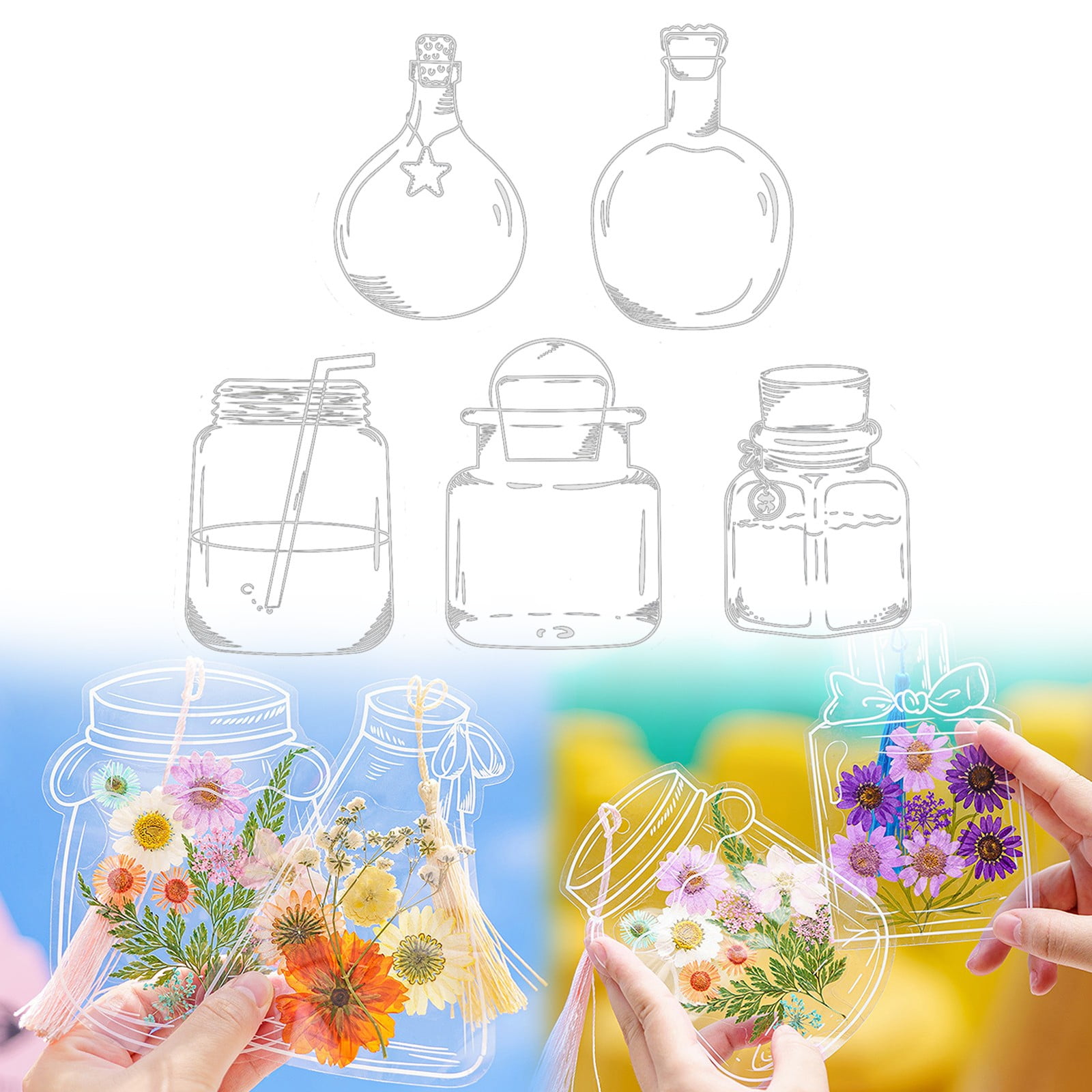 20Pc Large Size Bookmark Flower Page Clips Bookmarks Children Handmade ...