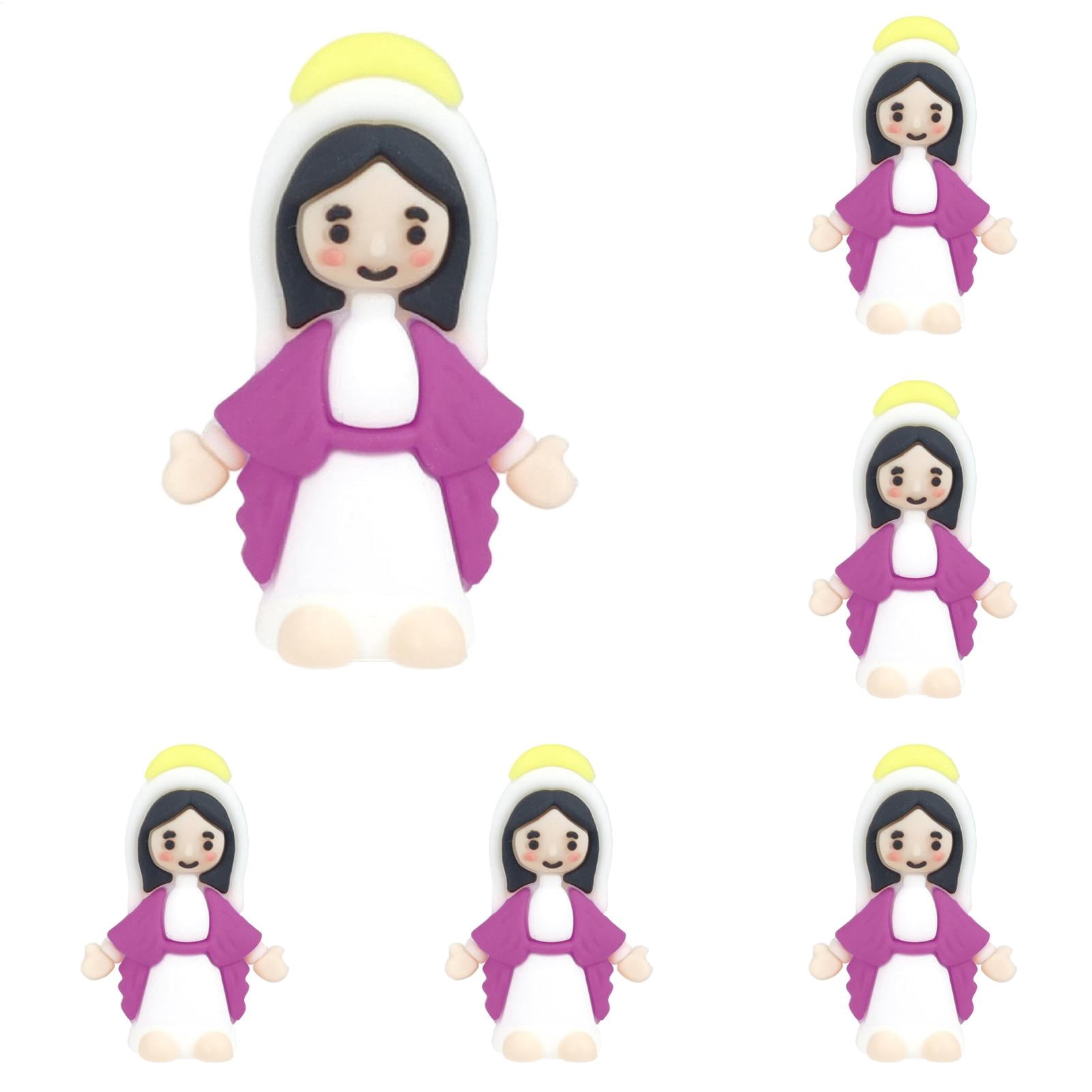20Pc Purple Mini Maria/ Little Virgin Mary Figurines Miniature Virgin ...