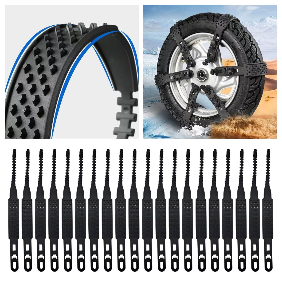 20Pc Reusable Tire Spikes For Trespassers,Zip Tie Tire Chains,Tire ...