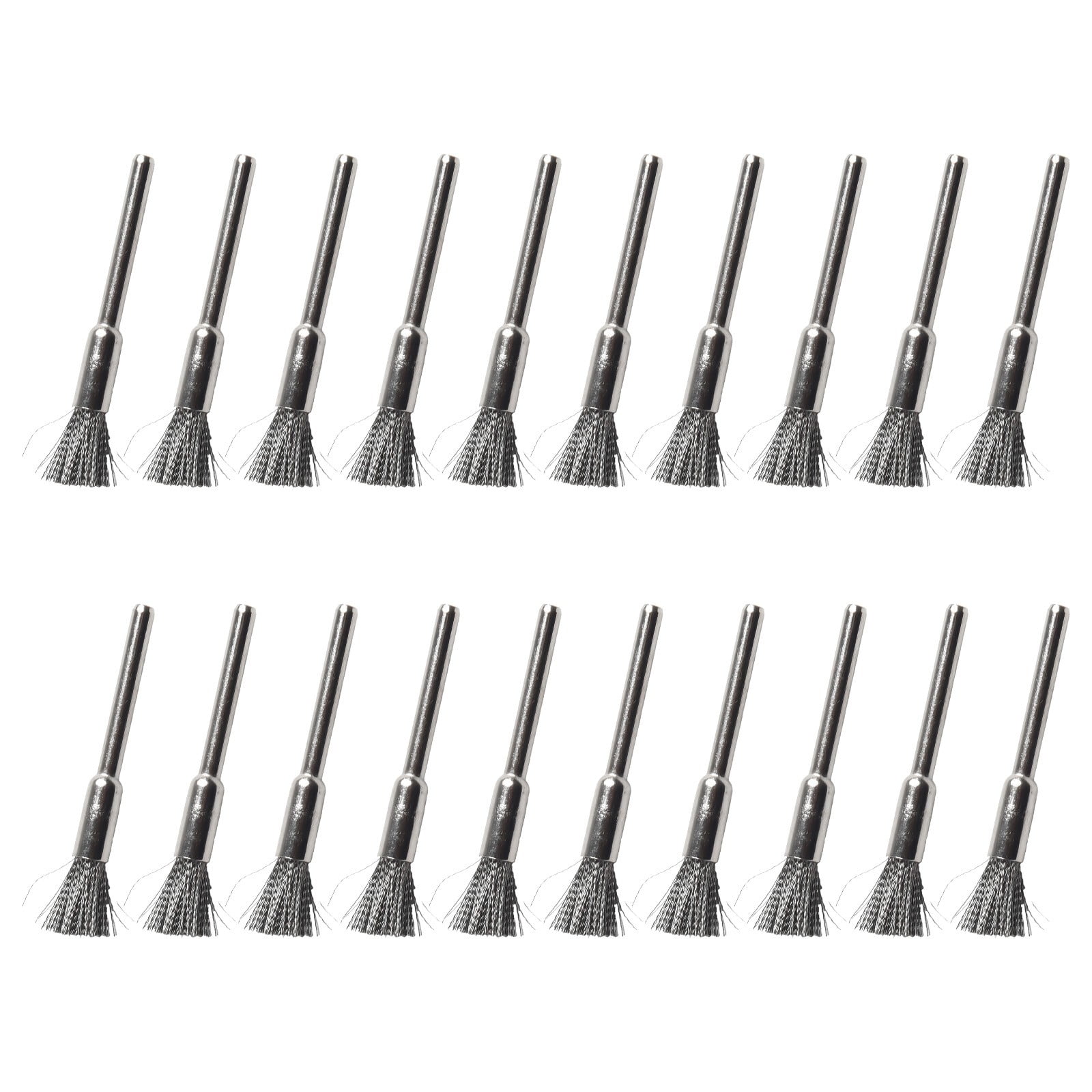 20Pc Steel Wire Brush Set 3Mm Shank for Rotary Metalwokring Polishing ...