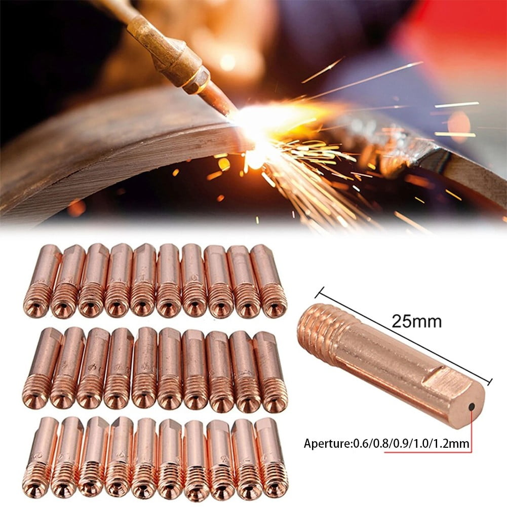 20Pc Tip Gas Nozzle Mb-15Ak M6*25Mm Welding Torch Contact Contact Tip ...