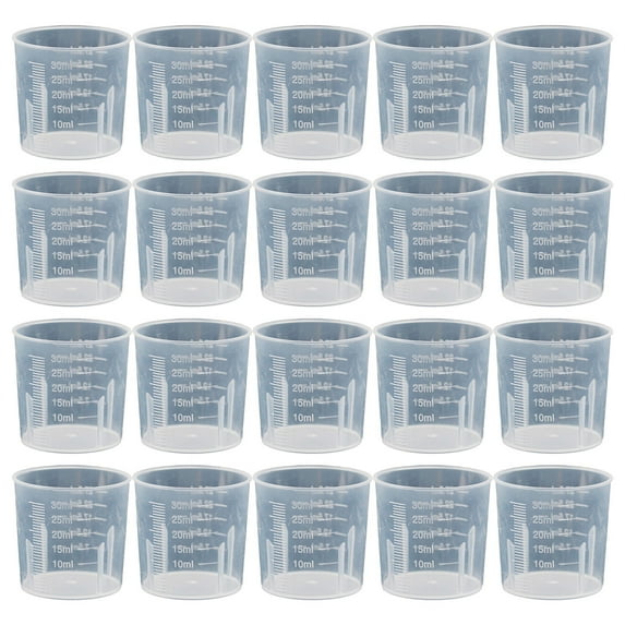 20Pcs 10/20/30Ml Transparent Measuring Cup Graduated Mixing Cup Liquid ...
