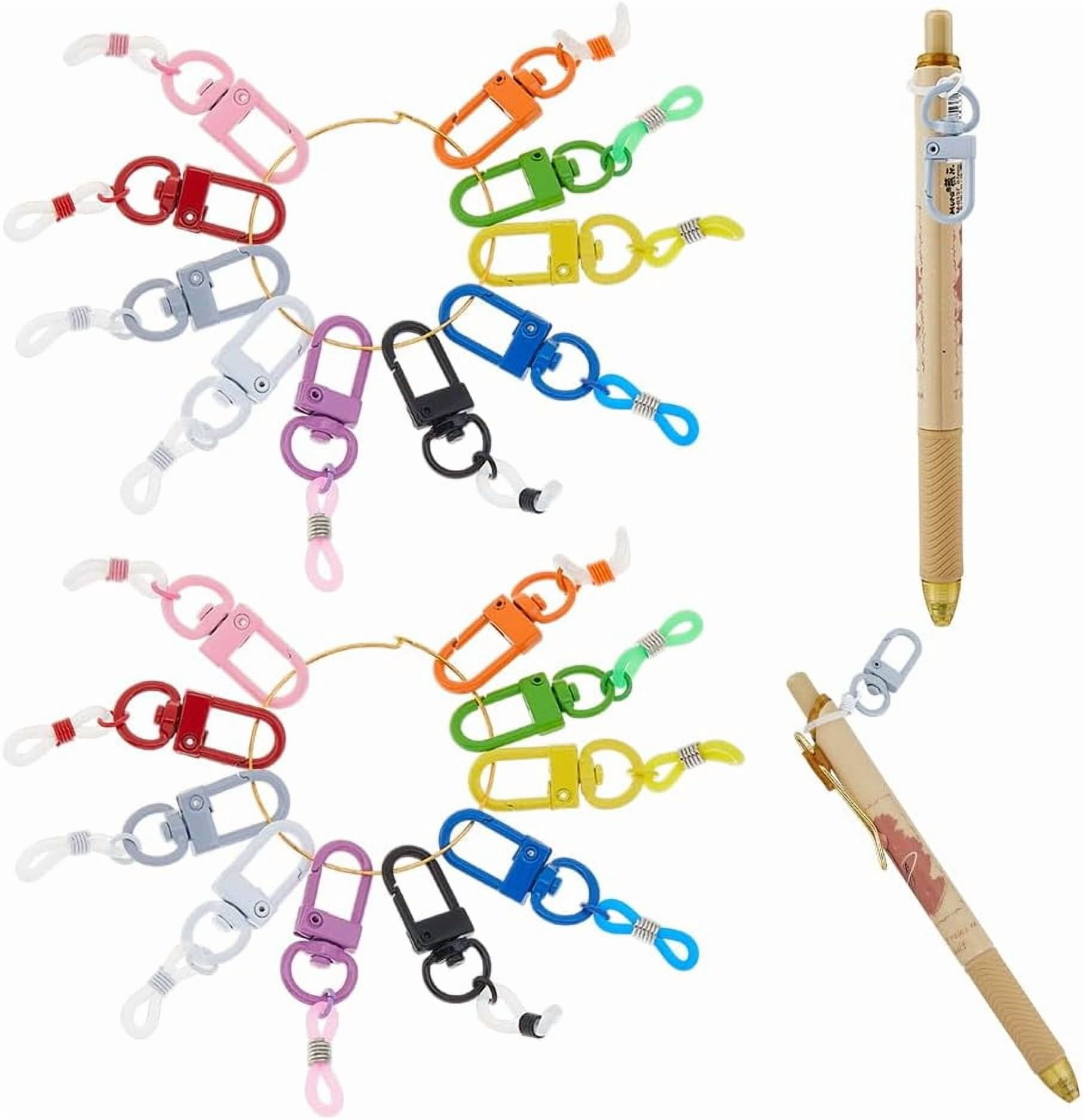 20Pcs 10 Colors Silicone Pen Clip Badge Pen Holder Clip Retractable Pen ...