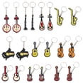 20Pcs 10 Style Silicone Pendant Keychains with Platinum Plated Iron ...