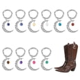 20Pcs 10 Style Style Bead Shoe Charms with Alloy Moon Spring Gate Rings ...