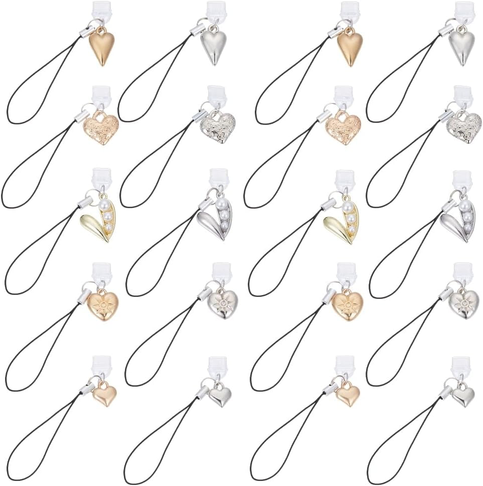 20Pcs 10 Styles Dust Plug Charms 3.1-3.5 Inch Long Mobile Dustproof ...