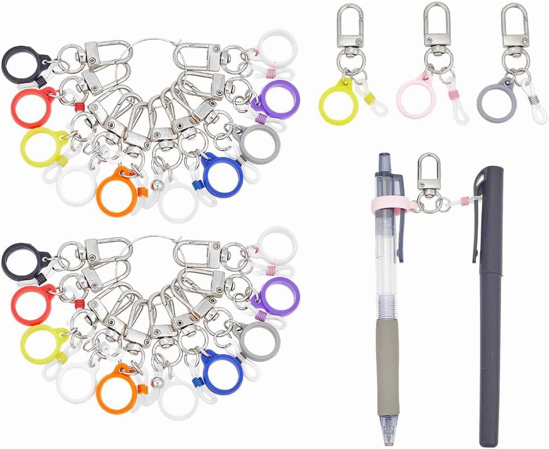 20Pcs 10 Styles Silicone Pen Holder Pen Clips Lobster Clasp Notebook ...