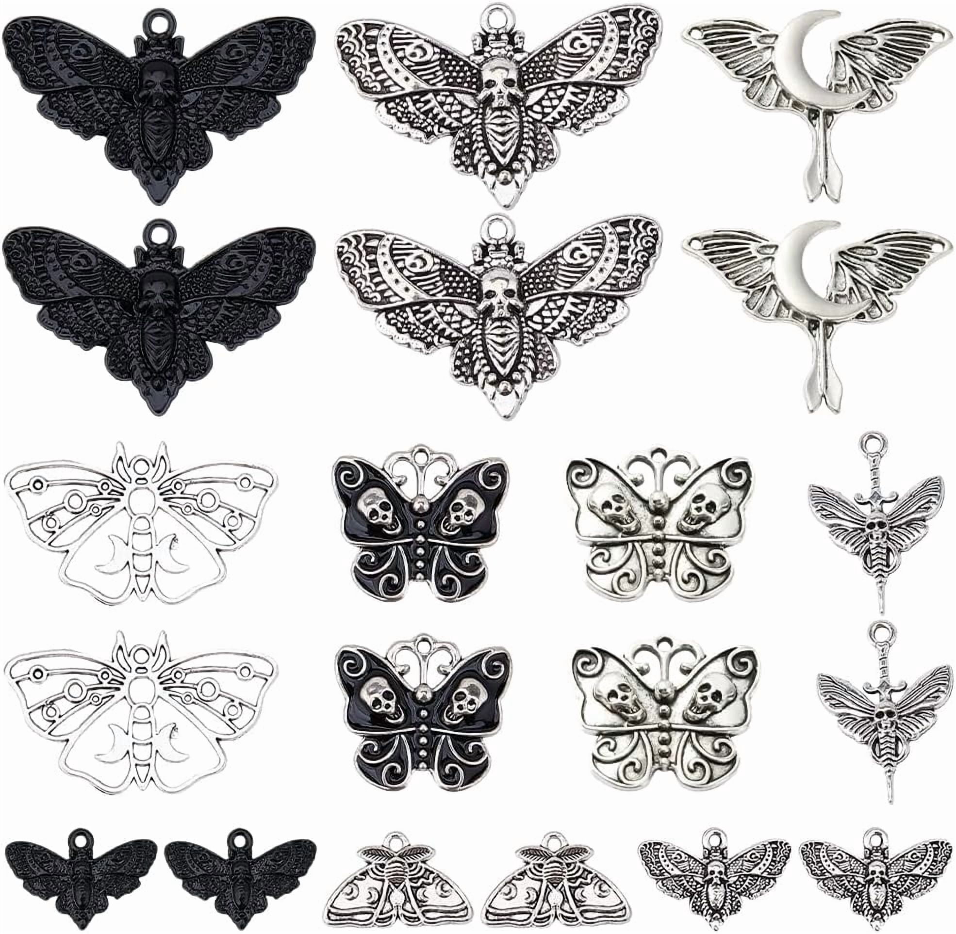 20Pcs 10 Styles Style Alloy Pendants Moth Mixed Color 12.5~28x18~43x2 ...