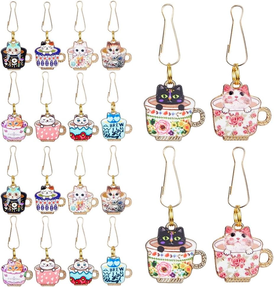 20Pcs 10 Styles Zipper Pull Charms Alloy Enamel Zipper Replacement ...
