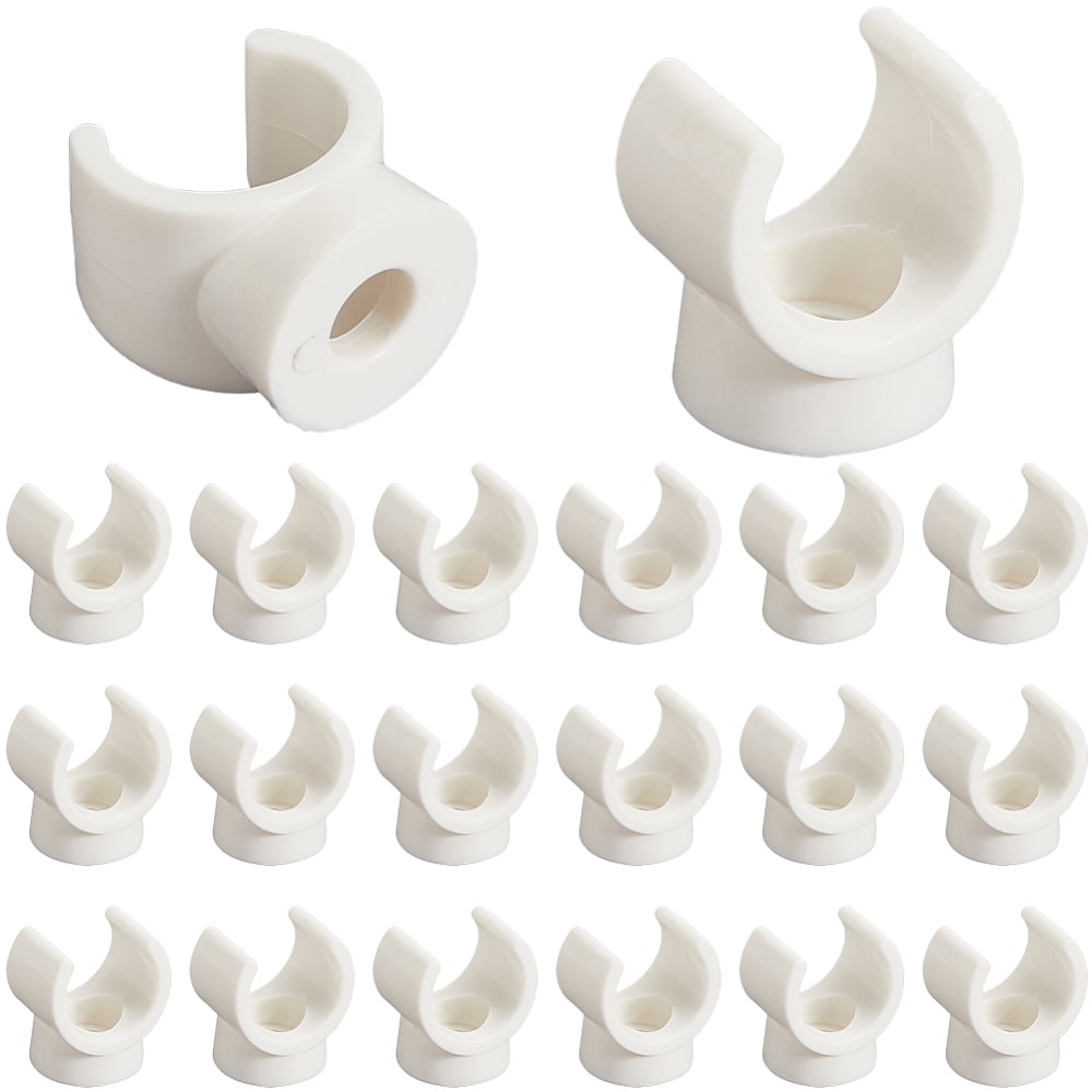 20Pcs 10mm PEX Clips Pipes Clamps Hangers PVC Pipe Holder White Plastic ...