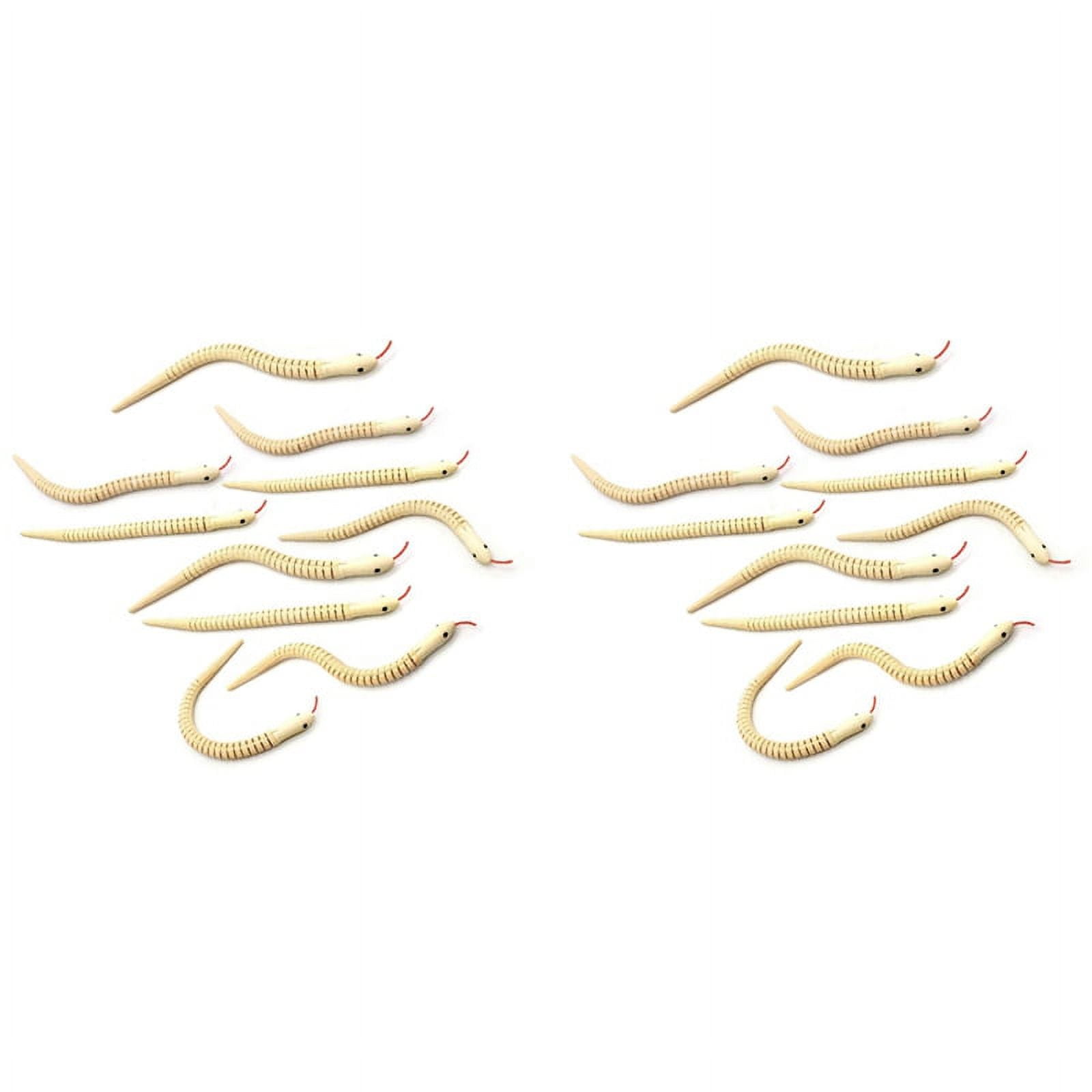 20Pcs 12 Inch Unfinished Wooden Wiggly Snakes Jointed Flexible Wooden ...