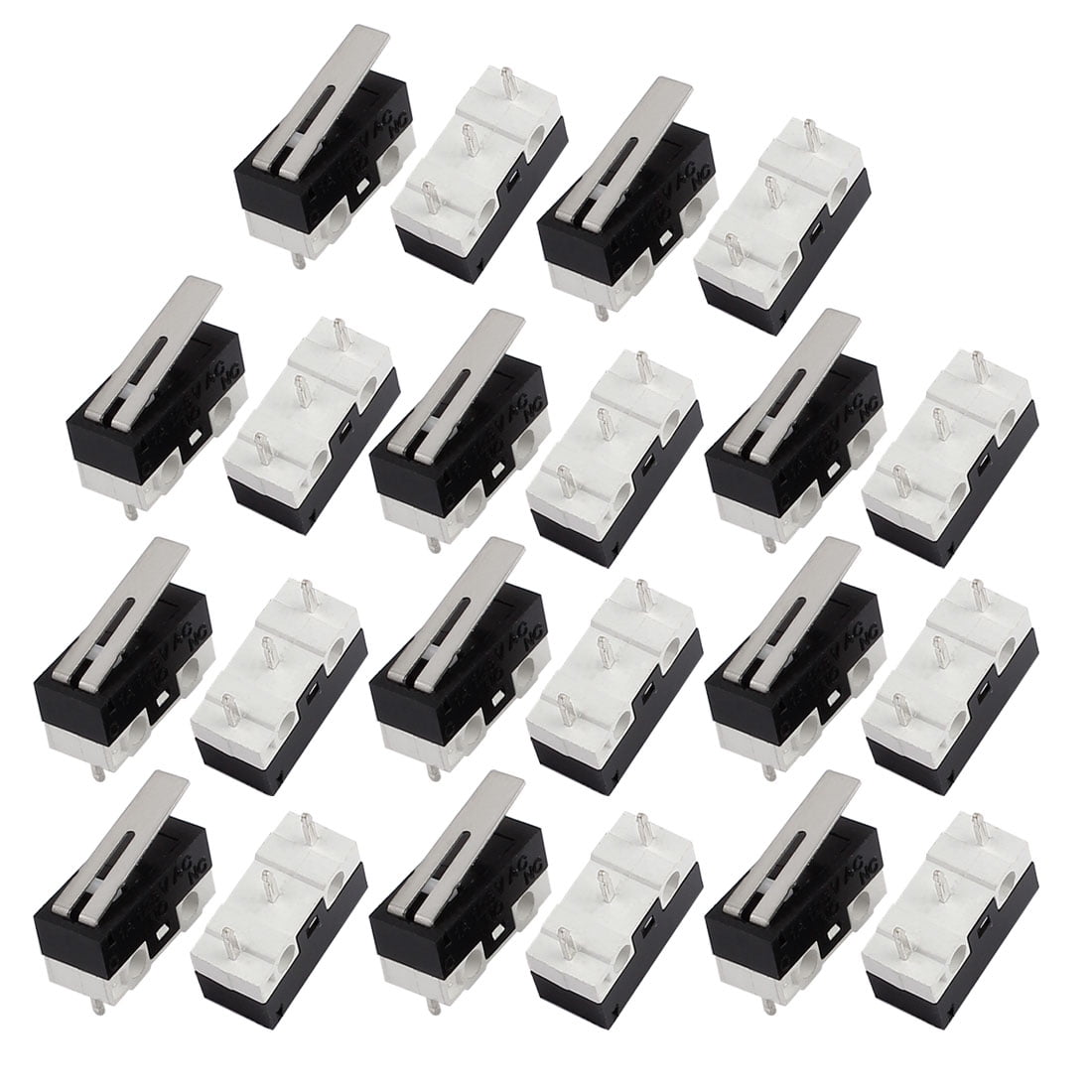 20Pcs 125V 1A 3 Terminals Momentary 13mm Lever Arm Micro Switch KW10 ...