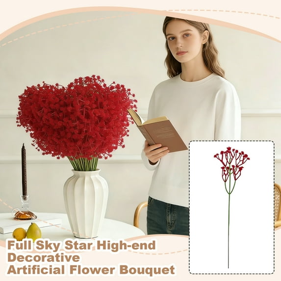 20Pcs 12Inch 5-Head Baby's Breath Artificial Flowers, Realistic Faux ...