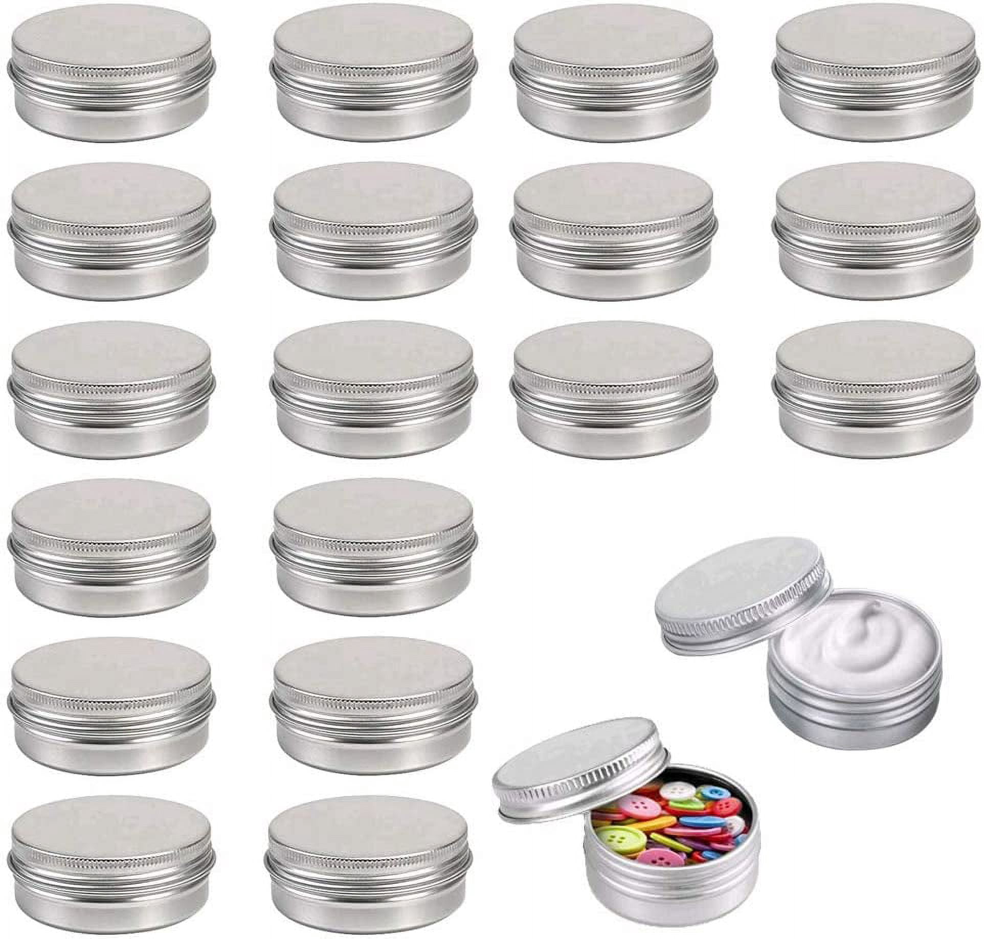 20Pcs 15ml Tin Jars Empty Cosmetics Container Pots Tin Cans with Screw ...