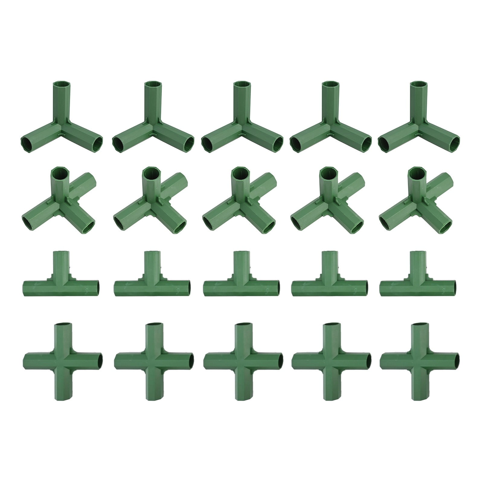 20Pcs 16mm Frame Connectors Joints Building Fittings Green Greenhouse ...