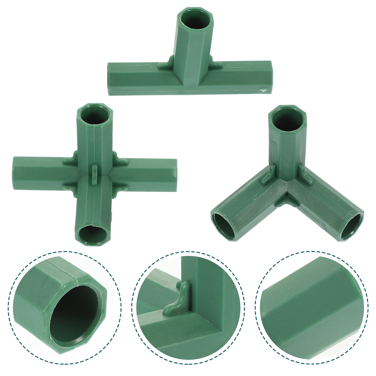 Healifty Greenhouse Connectors Greenhouse Frame Parts Plastic Green ...