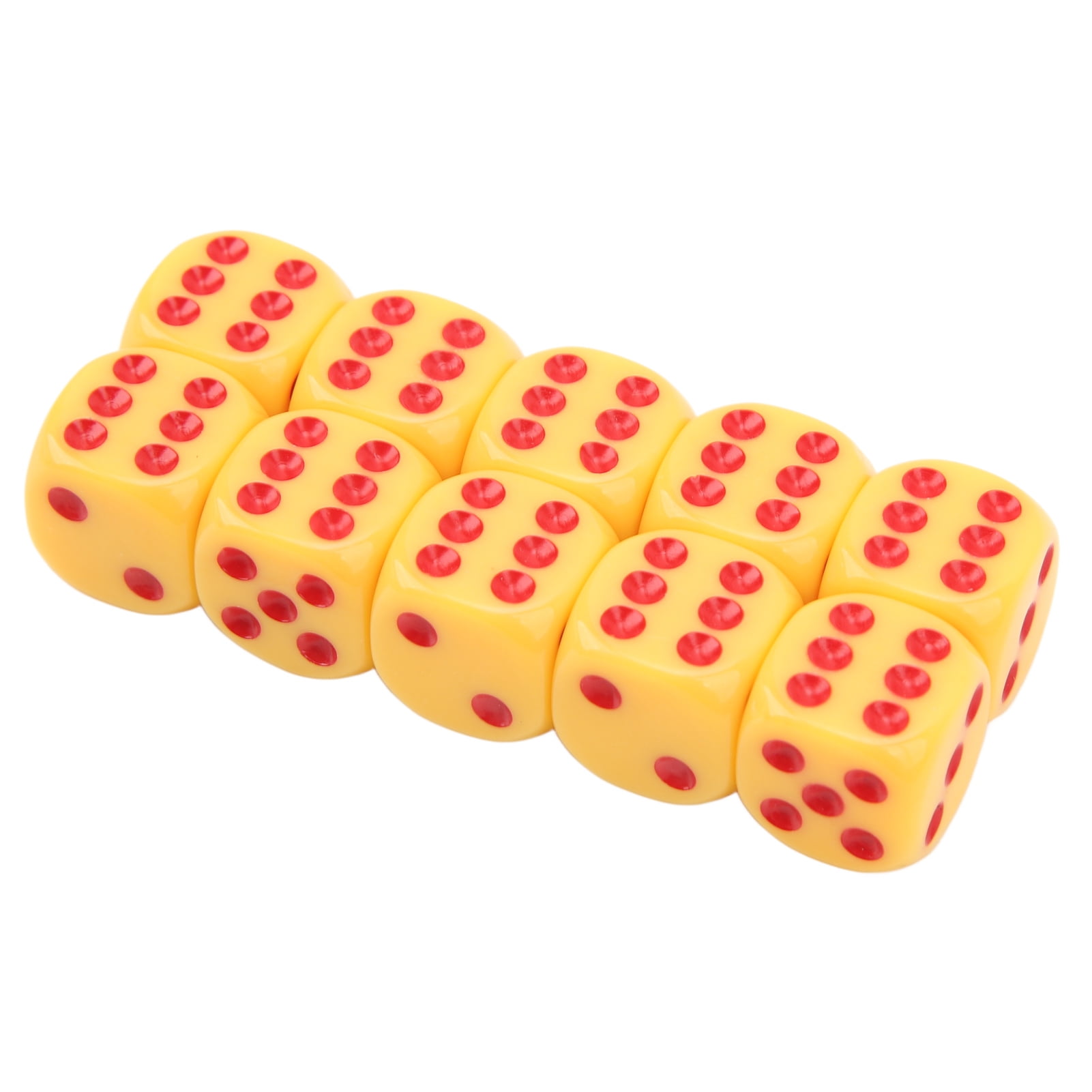 20pcs 16mm Rounded Corner Dice 6 Sided Game Dice Set For Table Board Games Math Games Yellow Red