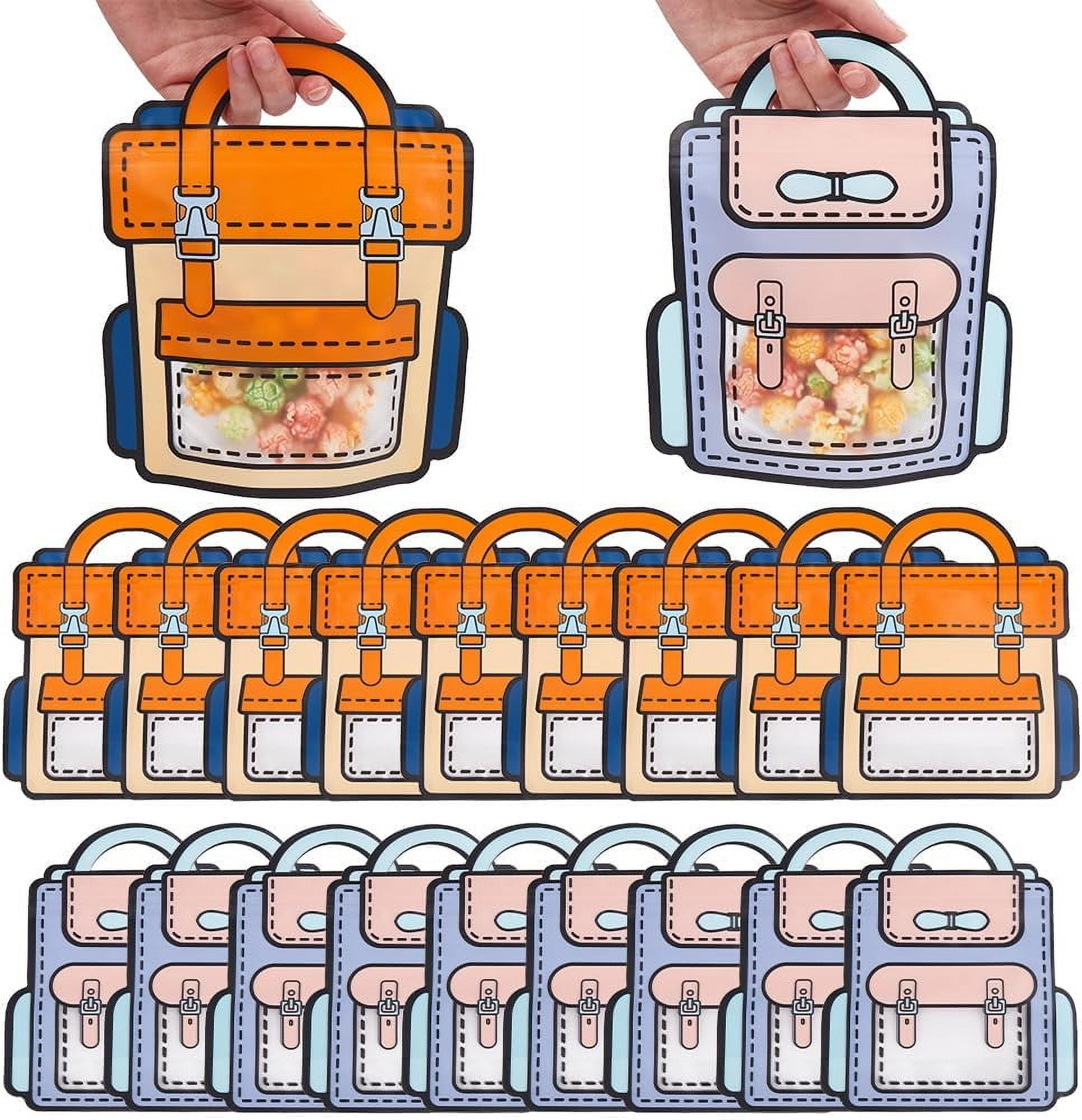 20Pcs 18x21cm Plastic Gift Bags Cartoon Backpack Goodie Bag Bulk ...