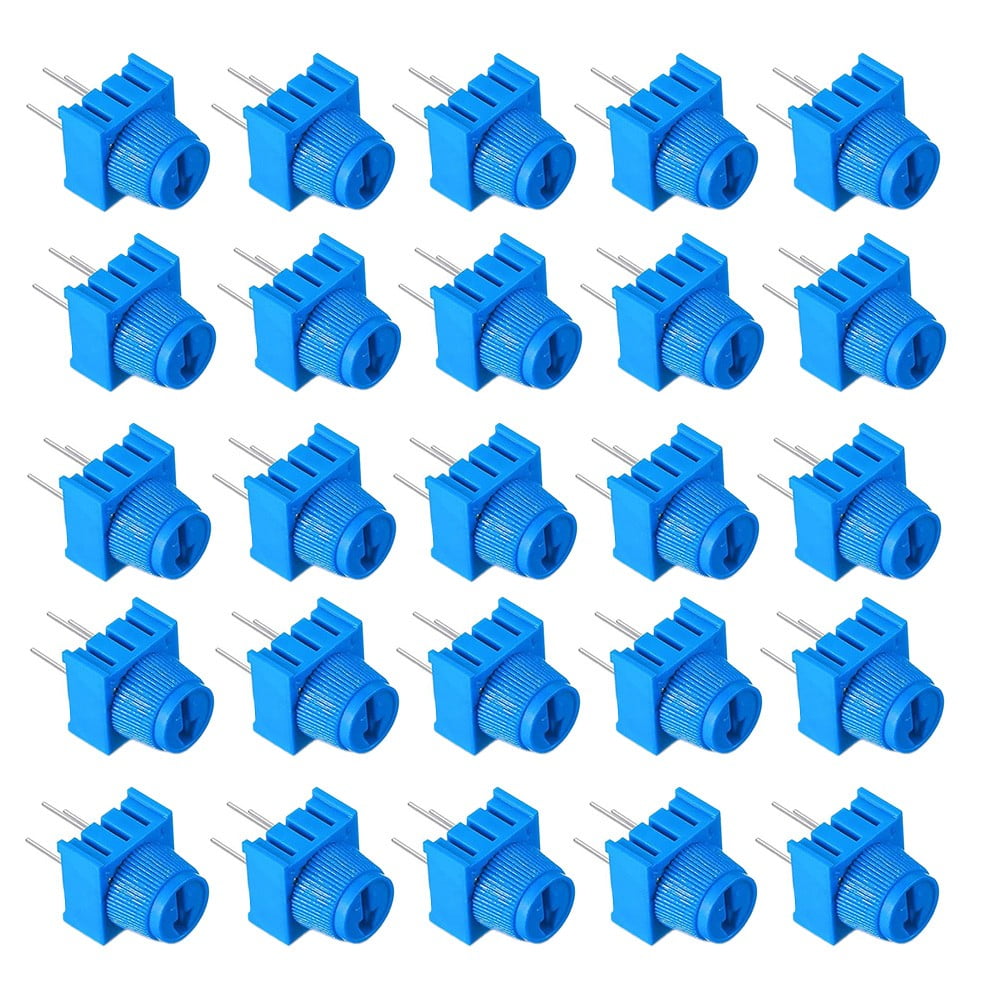 20Pcs 1K 10K 50K 100K Ohm Trim Potentiometer with Blue Knob Variable ...