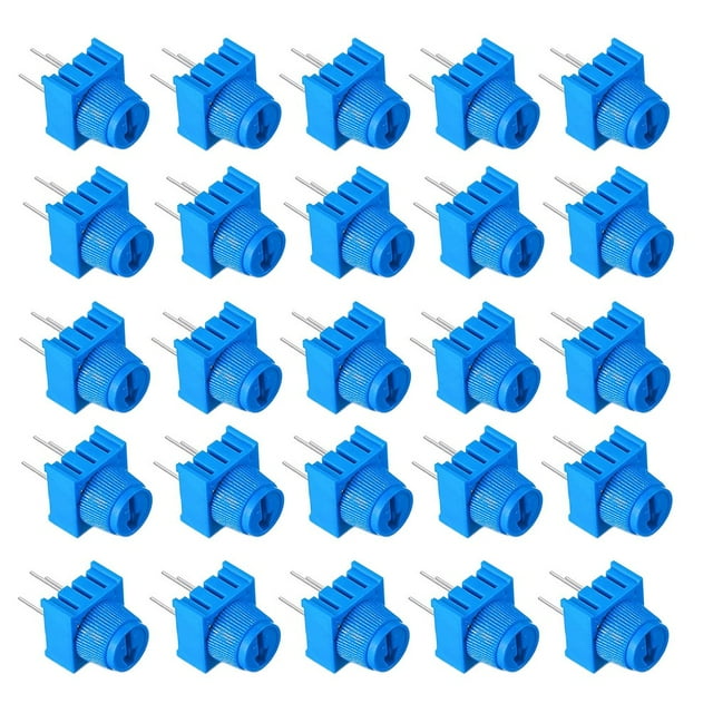 20Pcs 1K 10K 50K 100K Ohm Trim Potentiometer with Blue Knob Variable ...