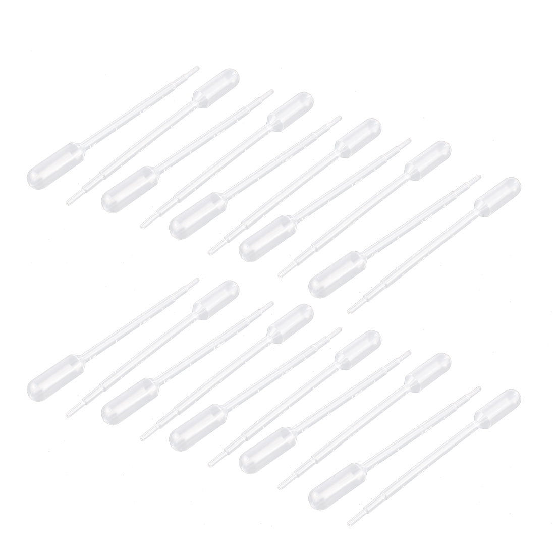 20Pcs 1ML Plastic Disposable Eye Dropper Graduated Transfer Pipette ...