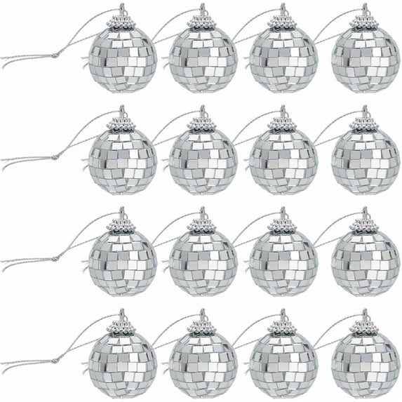 20Pcs 2.3x1.8 Inch Disco Ball Ornaments Mini Disco Balls Reflective ...