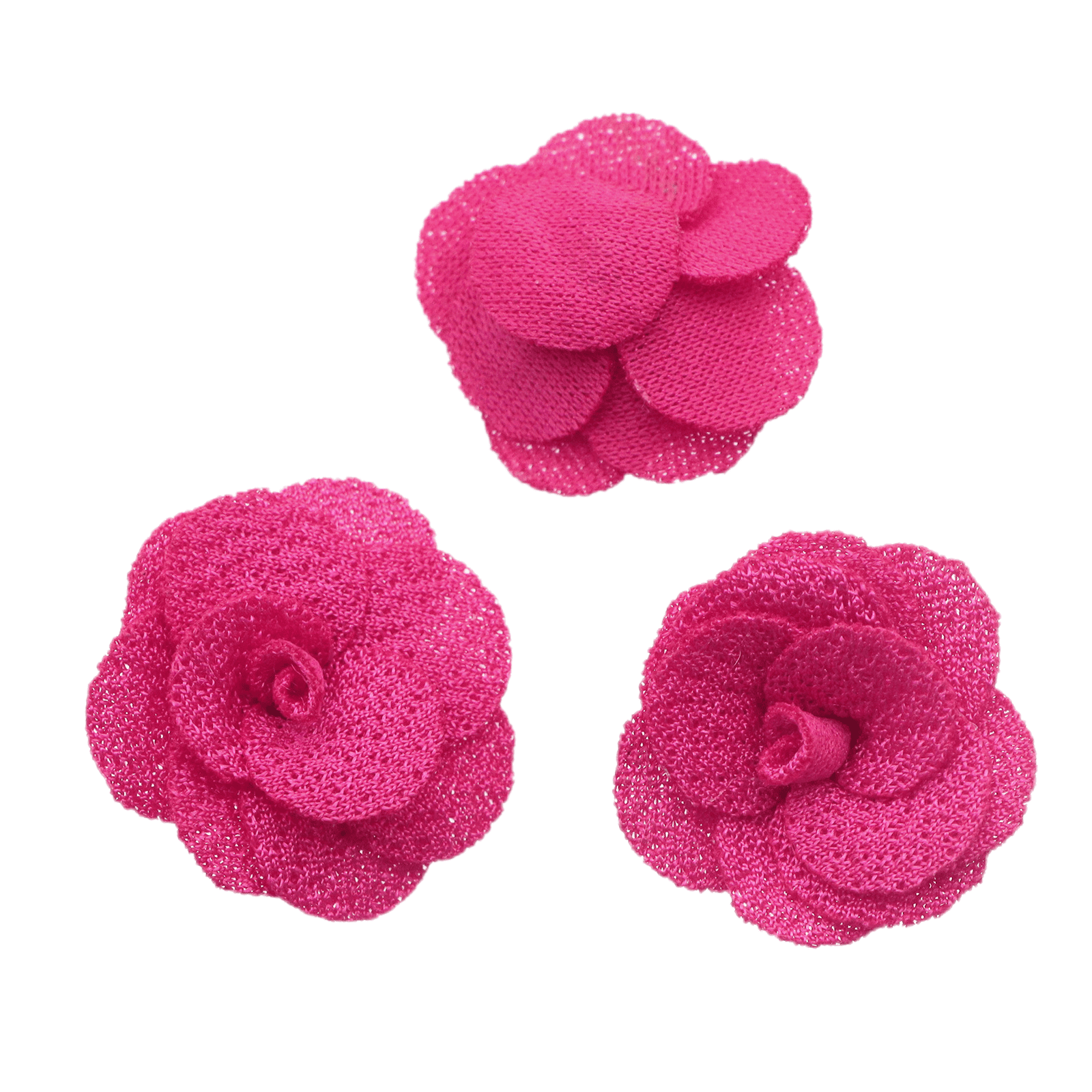 20Pcs 2.5cm 3D Mesh Rose Flower Applique For DIY Headwear Hair Clips ...