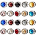 20Pcs 2 Bags 10 Colors PP Plastic Lapel Pin Backs Flat Round with ...