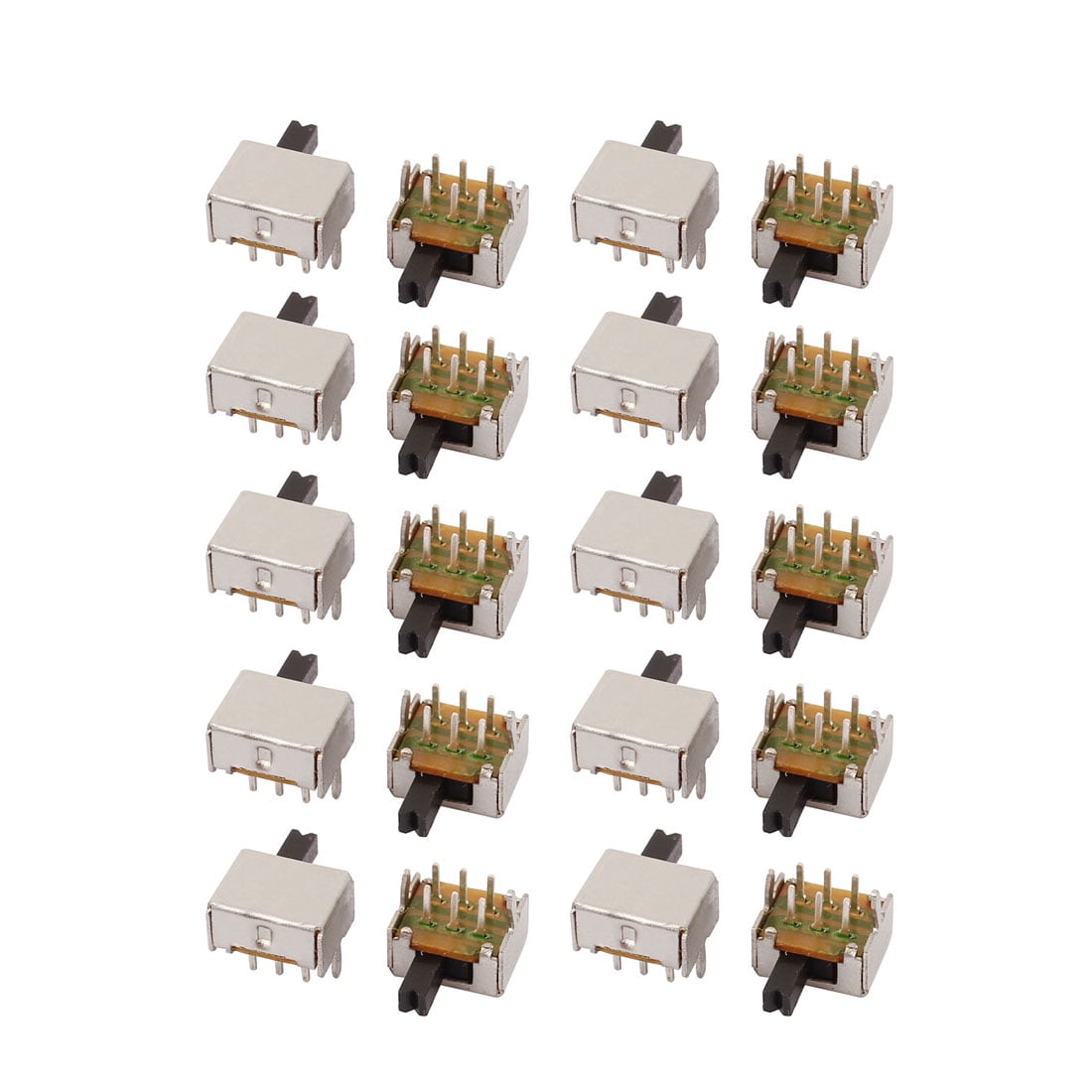 20Pcs 2 Position Vertical Angle 6P DPDT Micro Slide Switch Latching Power Switch - Walmart.com