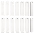 20Pcs 201 Stainless Steel Rectangle Stamping Blank Tag Pendants One ...