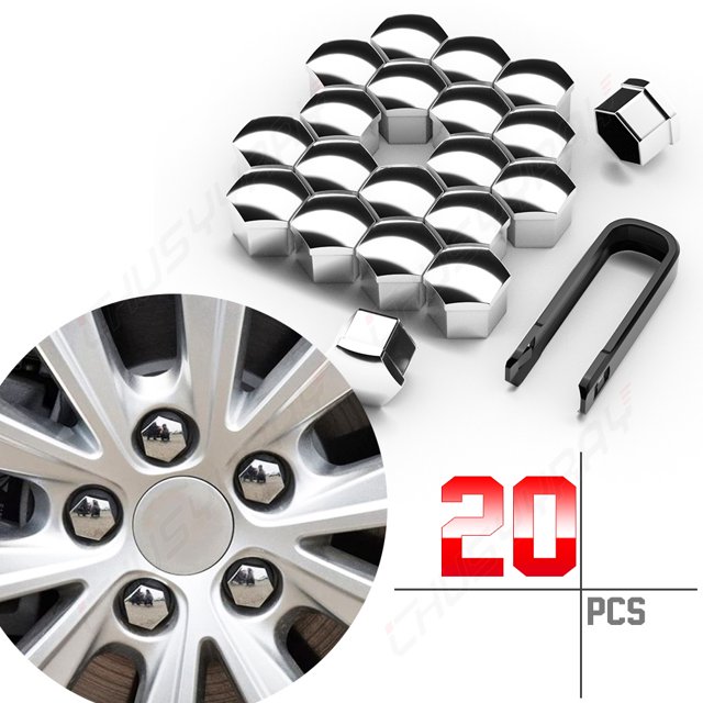 20Pcs 21mm Car Wheel Lug Nut Cover Bolt Protector Hub Screw Cap Trims Universal - Walmart.com