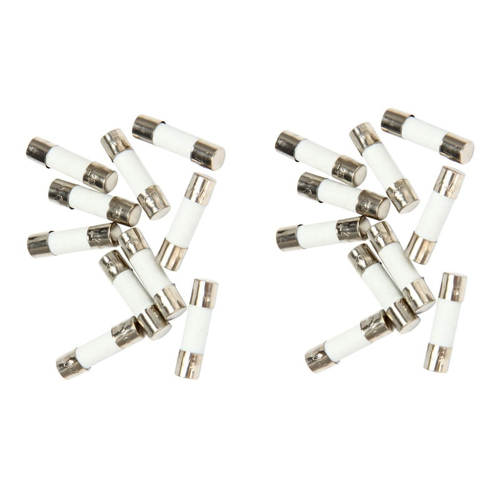 20Pcs 250V 0.5A 500MA Fast Blow Ceramic Fuses Tubes 5mm x 20mm ...