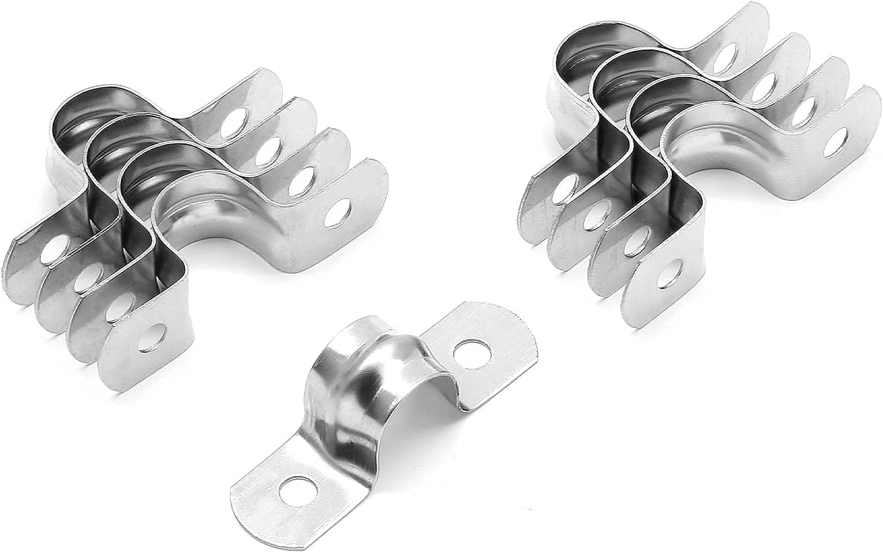 20Pcs 3/4 Inch Stainless Steel Conduit Clamps, Two Hole Strap U Bracket ...