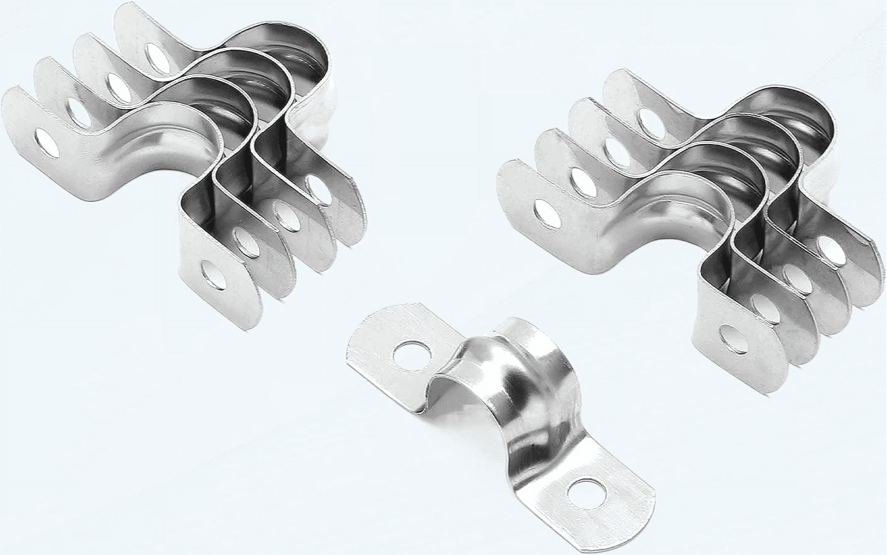 20Pcs 3/4 Inch Stainless Steel Conduit Clamps, Two Hole Strap U Bracket ...