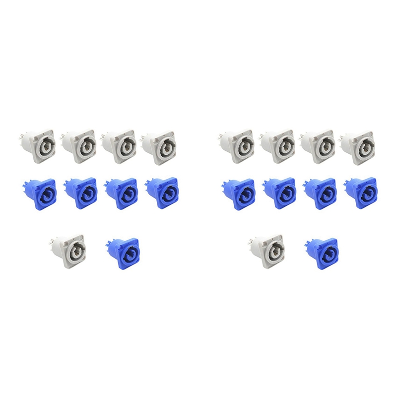 20Pcs 3 PIN 20A 250V AC Powercon Connector Socket NAC3MPA-1 NAC3MPB-1 ...