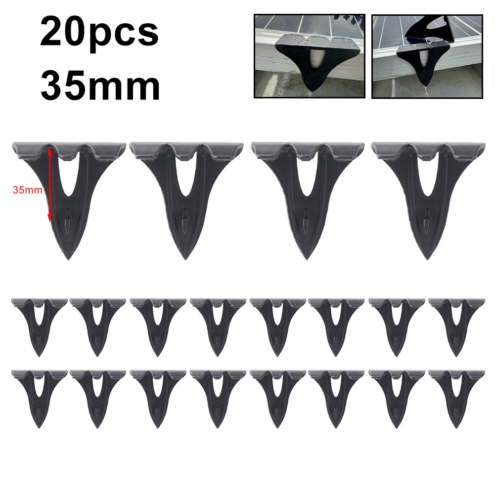 20Pcs 30/33/35/mm Solar Panel Water Drainage Clips Photovoltaic Modules ...