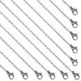 20Pcs 304 Stainless Steel Cable Chain Necklaces Set with Lobster Clasps ...