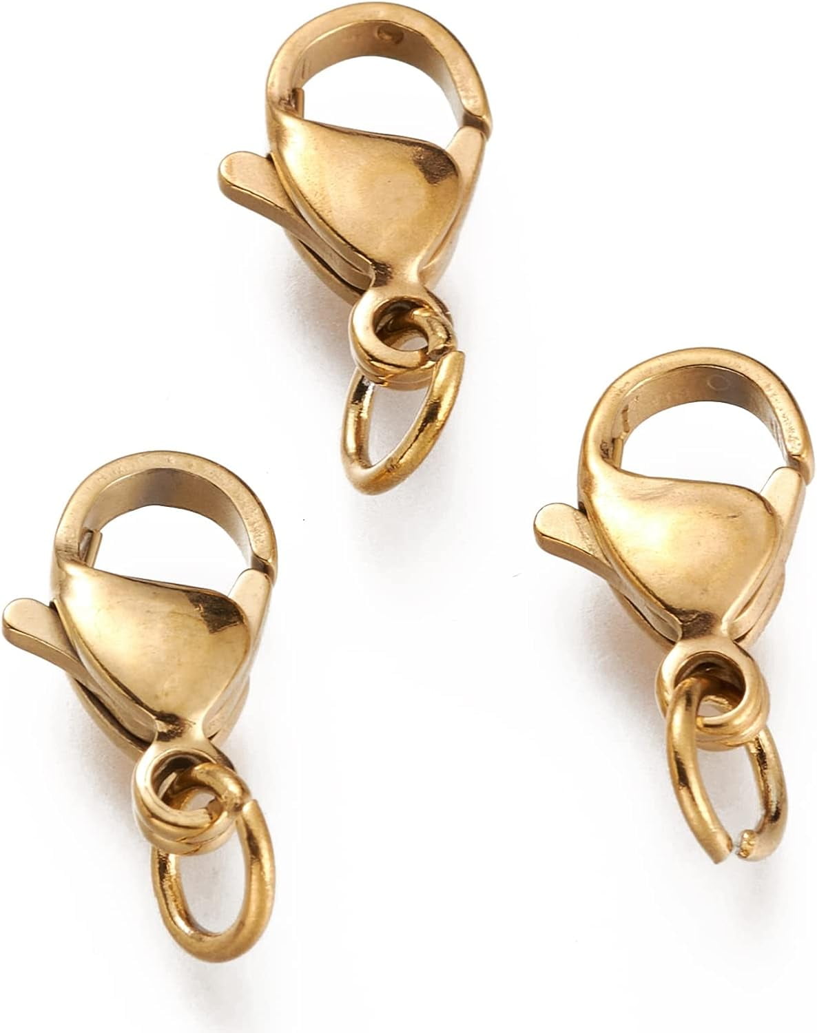 20Pcs 304 Stainless Steel Lobster Claw Clasps Lobster Clip with Jump ...